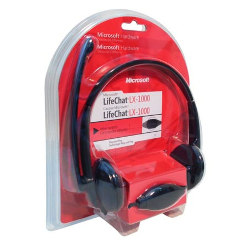 Headset LifeChat Ref LX-1000 Analog Black Microsoft | DelCity Ltd