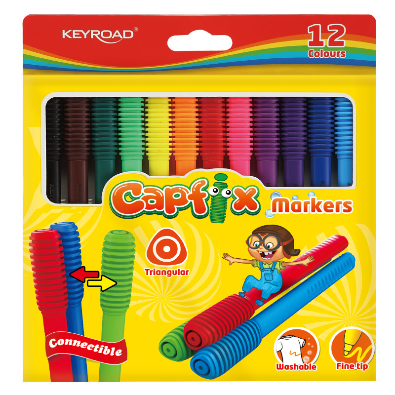 Colored Fiber Marker Ref KR971769 Connectible, Triangular Marker, Fine ...