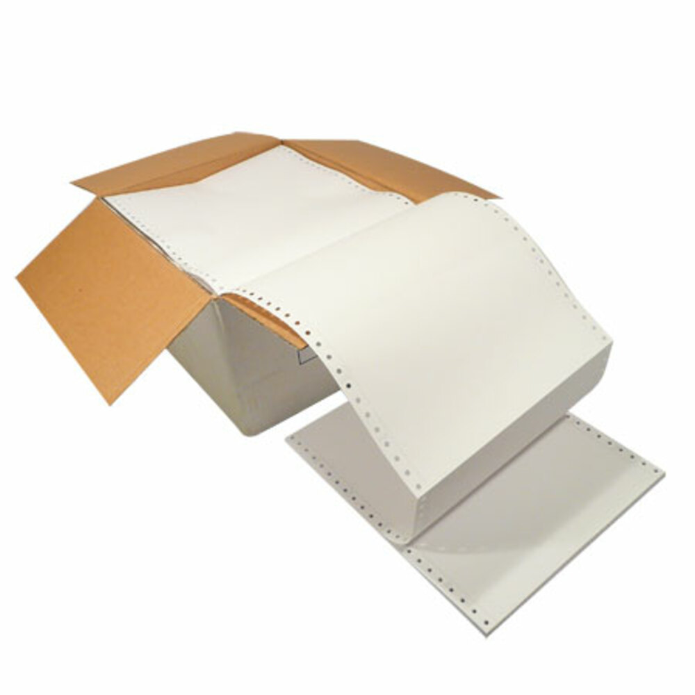 Continuous Paper Carbonless NCR W9.5'' x H11'' Blank Single Ply White ...