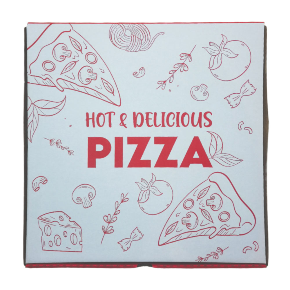Pizza Box Large 360*360*40mm, Red Ecoline | DelCity Ltd