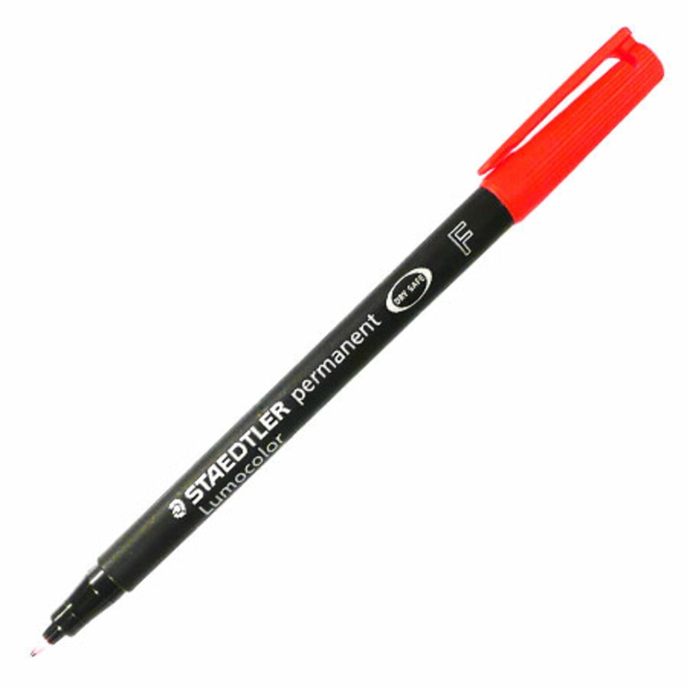 Permanent Marker Lumocolor Ref 318-2 Fine Refillable , Red Staedtler ...