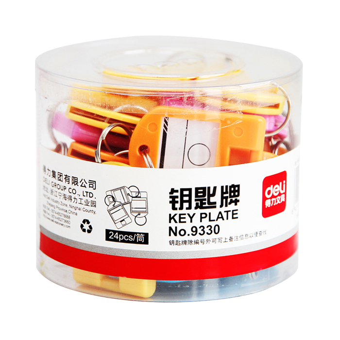 Key Tags Ref 9330 40*28mm, Plastic [Pk 24] Deli | DelCity Ltd
