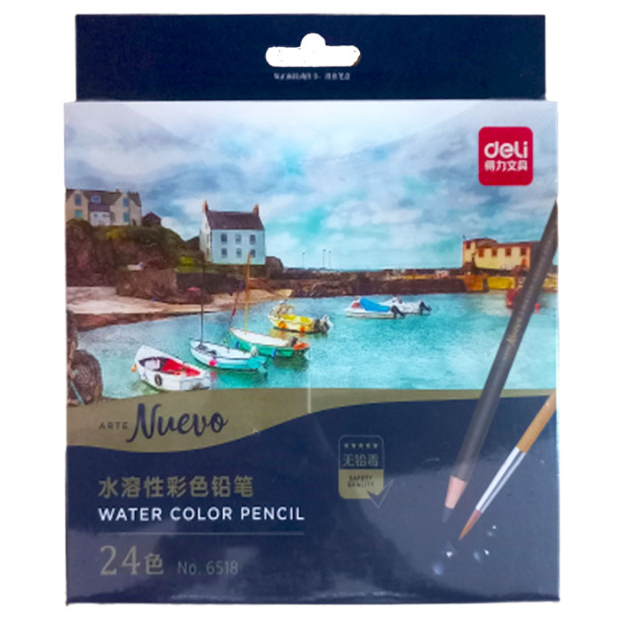 Colored Pencil Ref 6518 24 Colors, Black Deli | DelCity Ltd