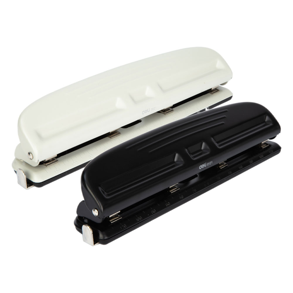 Punch 4-Hole Metal Body Ref E0121 Capacity - 10 sheets Deli | DelCity Ltd